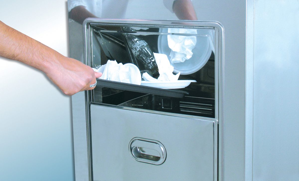 Stainless steel waste hopper with flap - Series 3000 - Priolinox