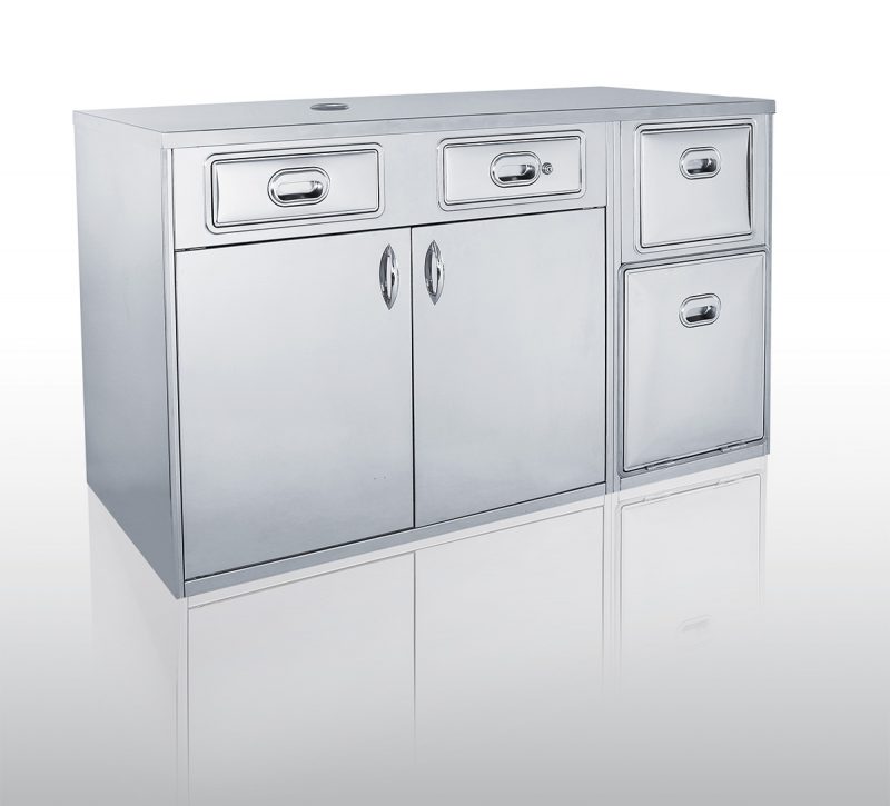 Coffee machine counter with complete equipment - Priolinox